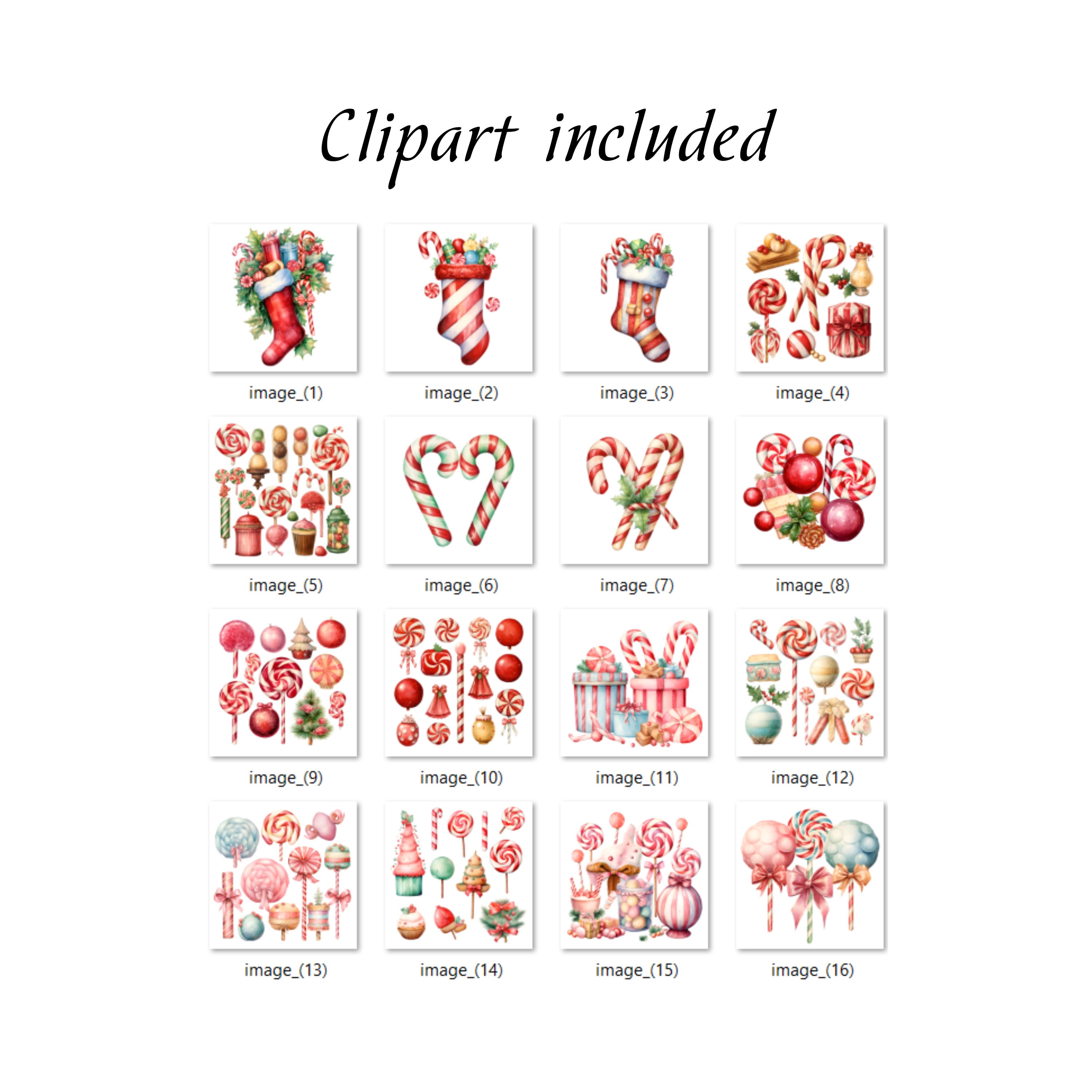 Christmas Candy Clipart, Candy Cane Png, Sweet Clipart, Christmas ...
