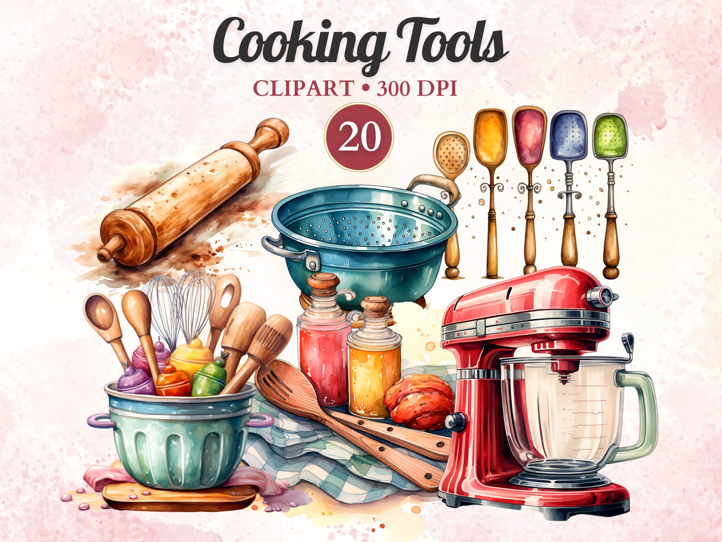 Cooking Tools Clipart, Kitchen Utensils, Chef Tools, Cook, Kitchen ...