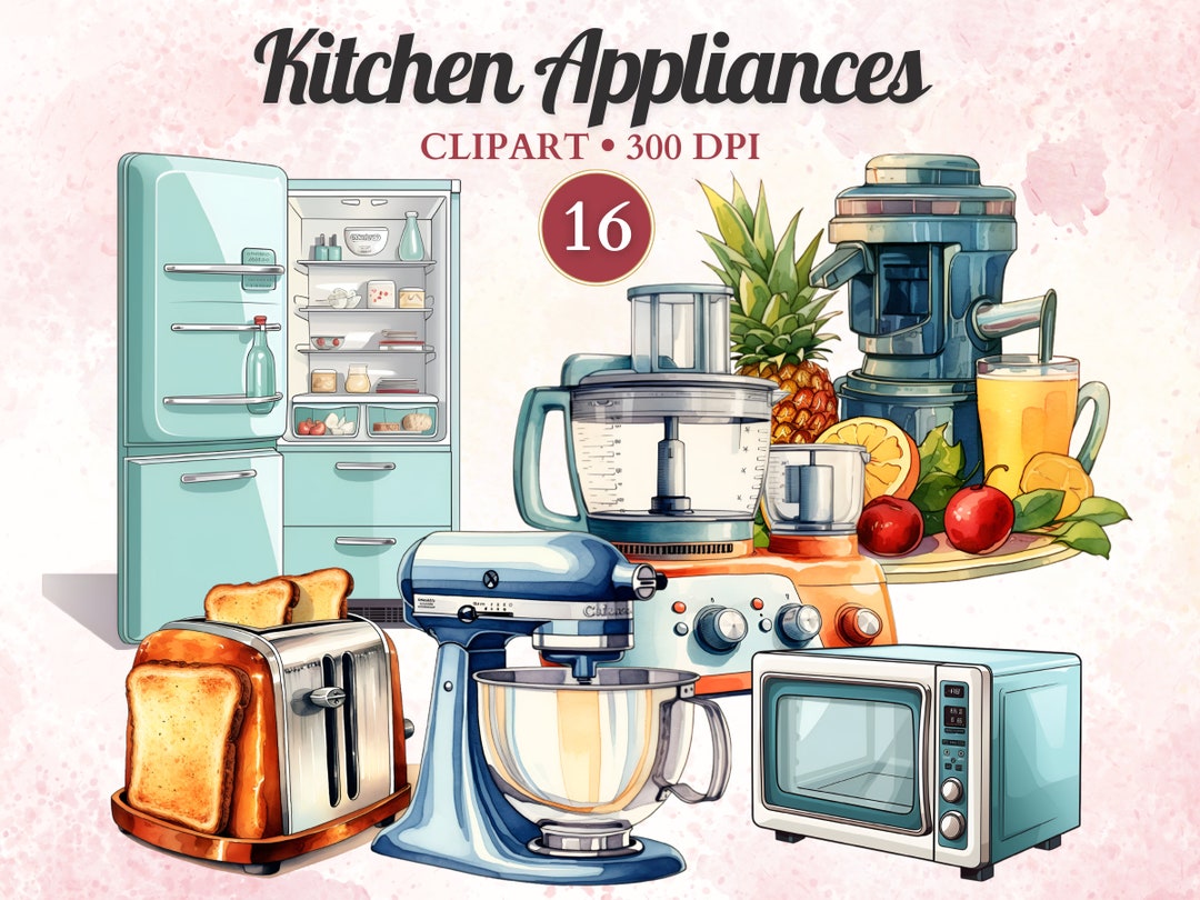 Kitchen Appliances Clipart, Cooker, Cooking Tools, Kitchen Utensils ...
