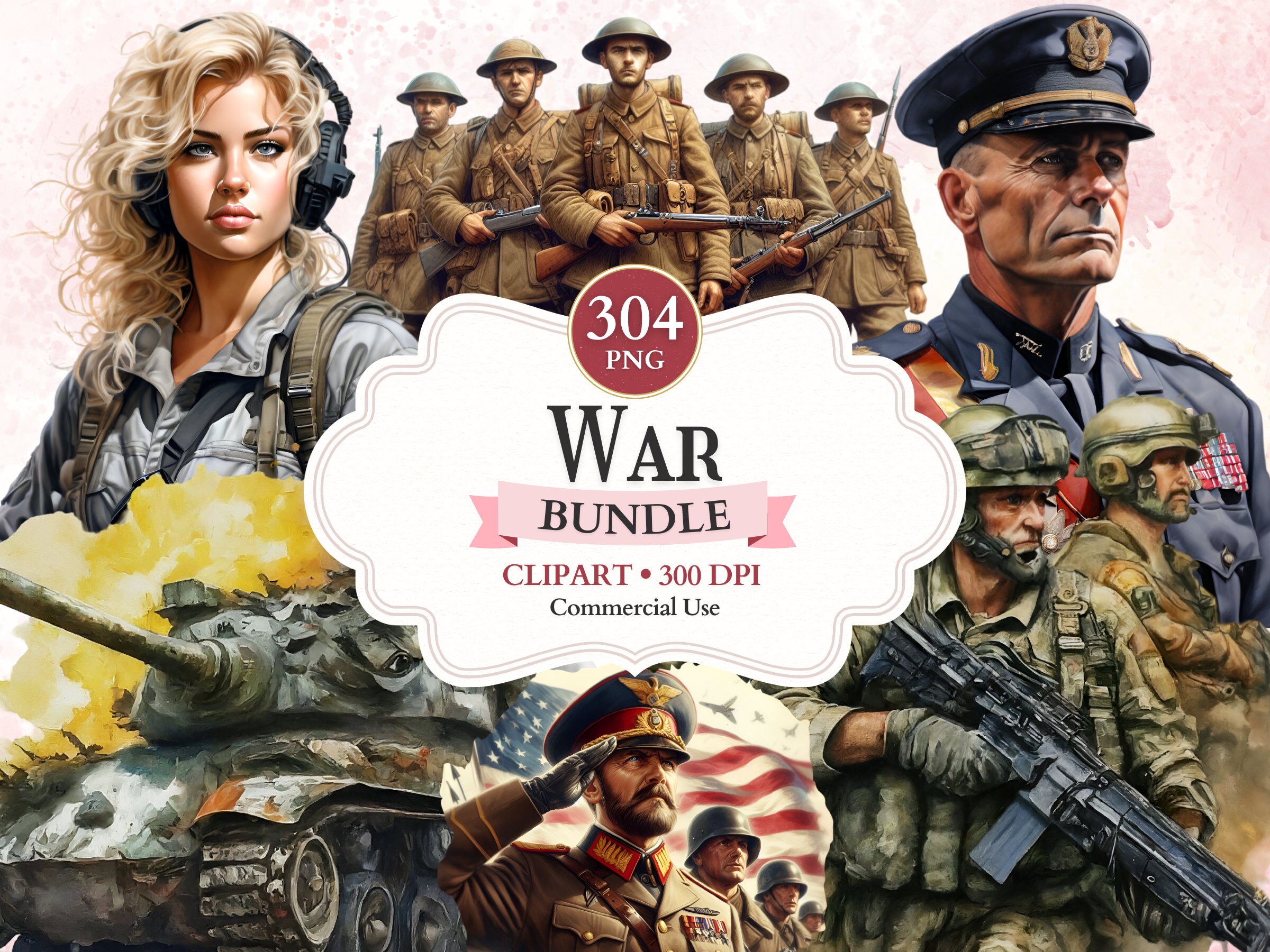 War Clipart Bundle, Army Png, Military Clipart, Military Vehicle ...