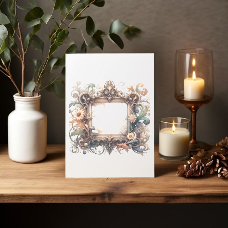 Celestial Gold Frame Clipart, Fantasy Printable Frames Png, Fairy Tale ...