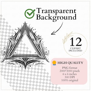 Triangle Frame Clipart, Printable Photo Frame Png, Ornate Picture ...