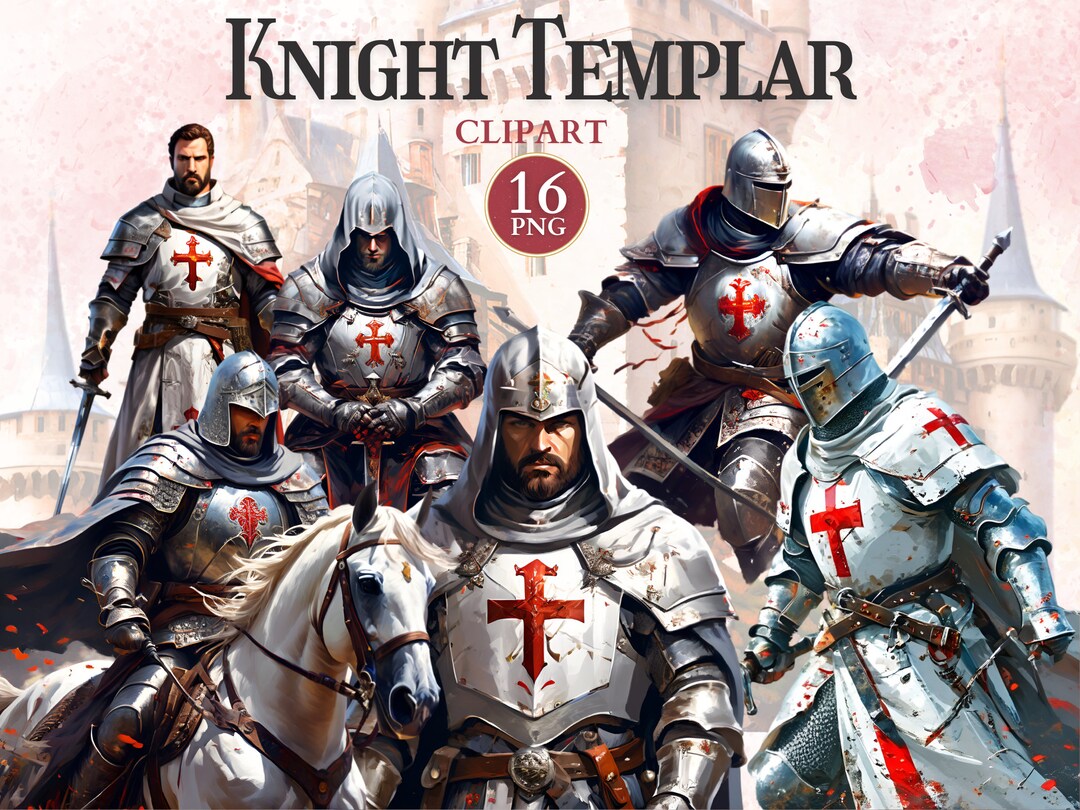 Knight Templar Clipart, Medieval Knight, Sword Clipart, Armor, Medieval ...