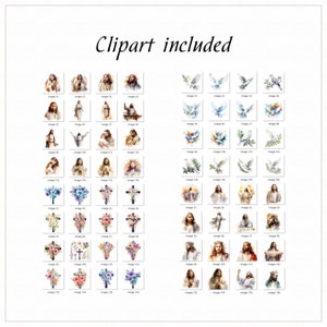 Christian Easter Clipart Bundle, Catholic Icons Digital, Jesus Clipart ...