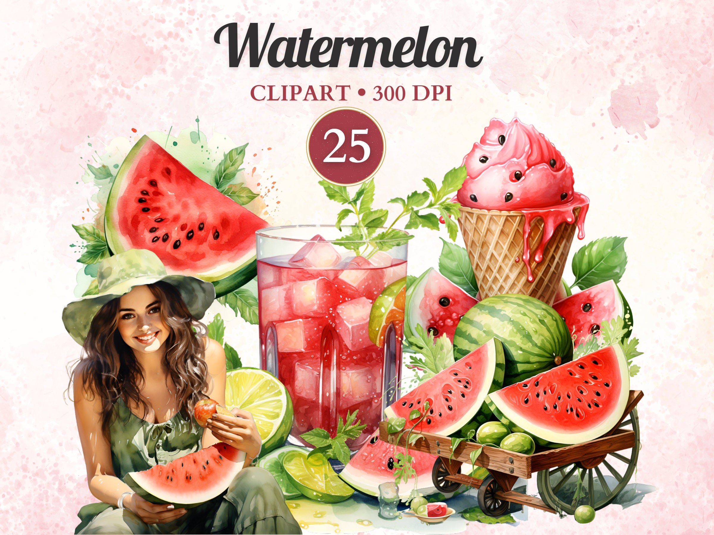 Watermelon Clipart, Watermelon Picnic Download, Refreshing Summer ...