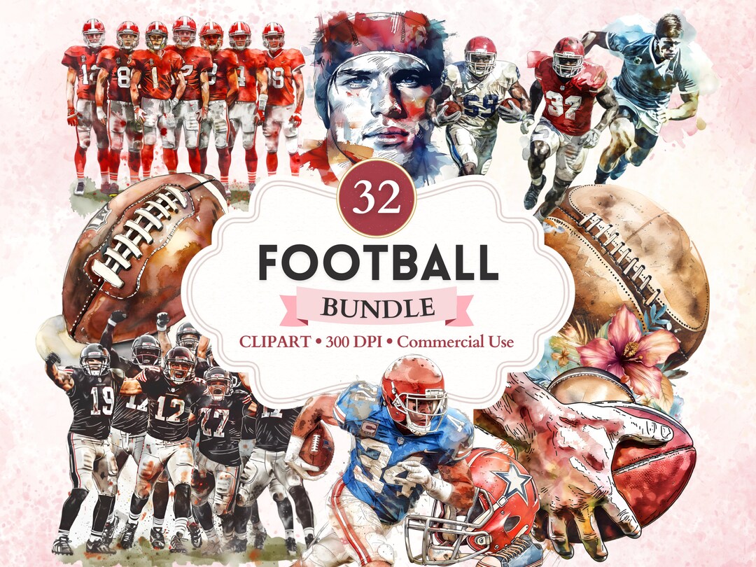 Football Clipart Bundle, American Football, Rugby, Football Png ...