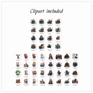 Viking Clipart Bundle, Viking Png, Norway Clipart, Ancient Civilization ...