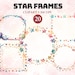 Star Frame Clipart, Watercolor, Border Clipart, Space, Universe, Png ...
