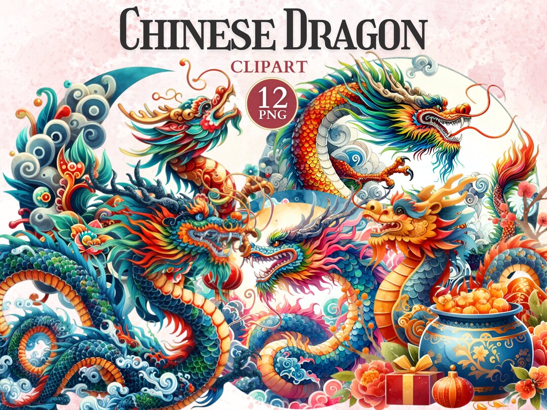 Chinese Dragon Clipart, Chinese Designs, Lunar New Year, Year of the ...