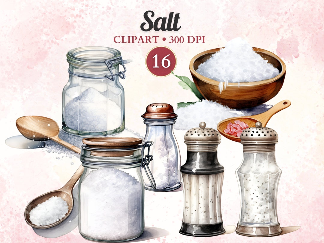Salt Clipart, Flavor, Salt and Peppers, Salt Shaker, Spice Jar ...