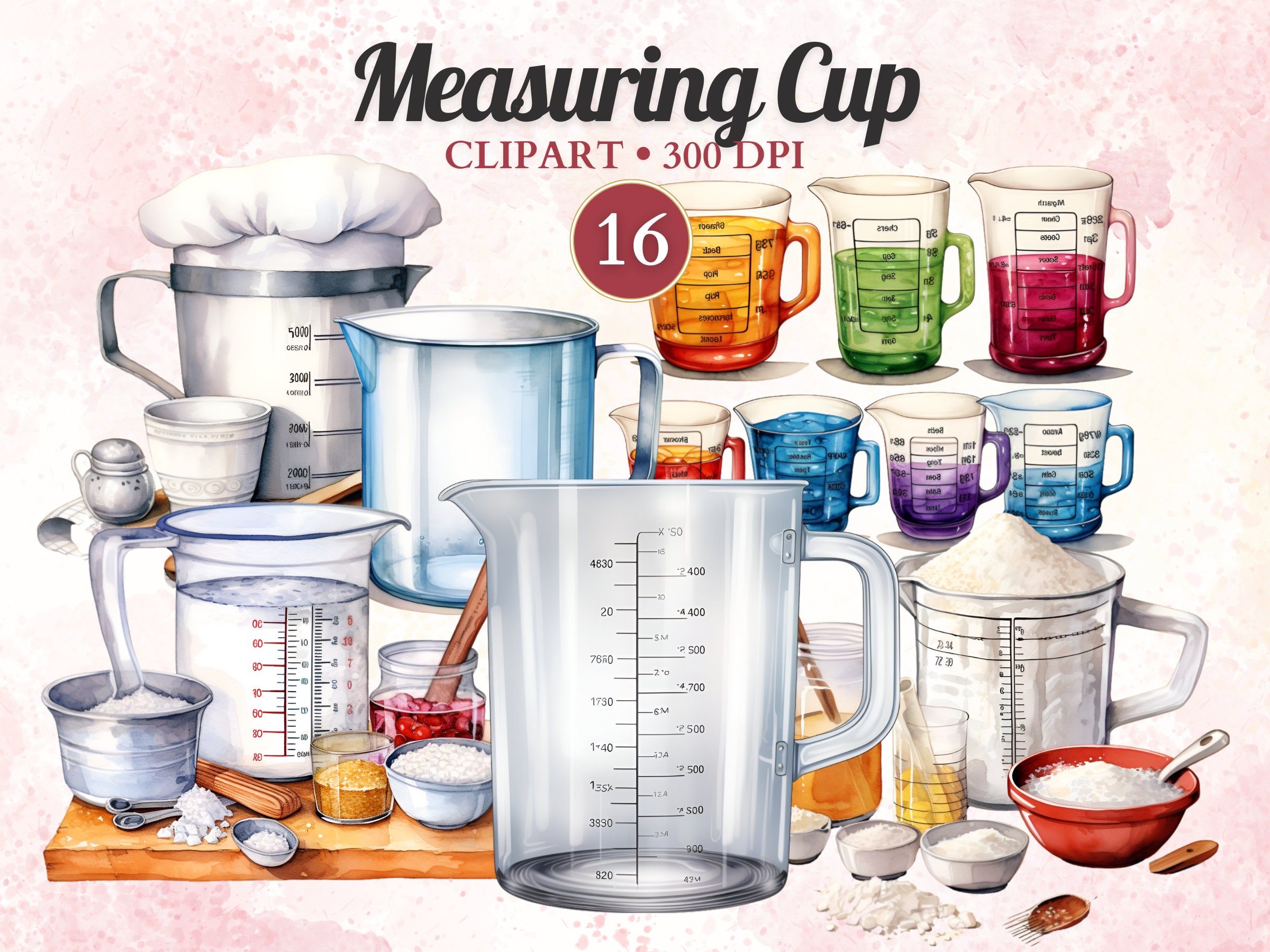 Measuring Cup Clipart, Cooking Clipart, Baking Clipart, Kitchen ...