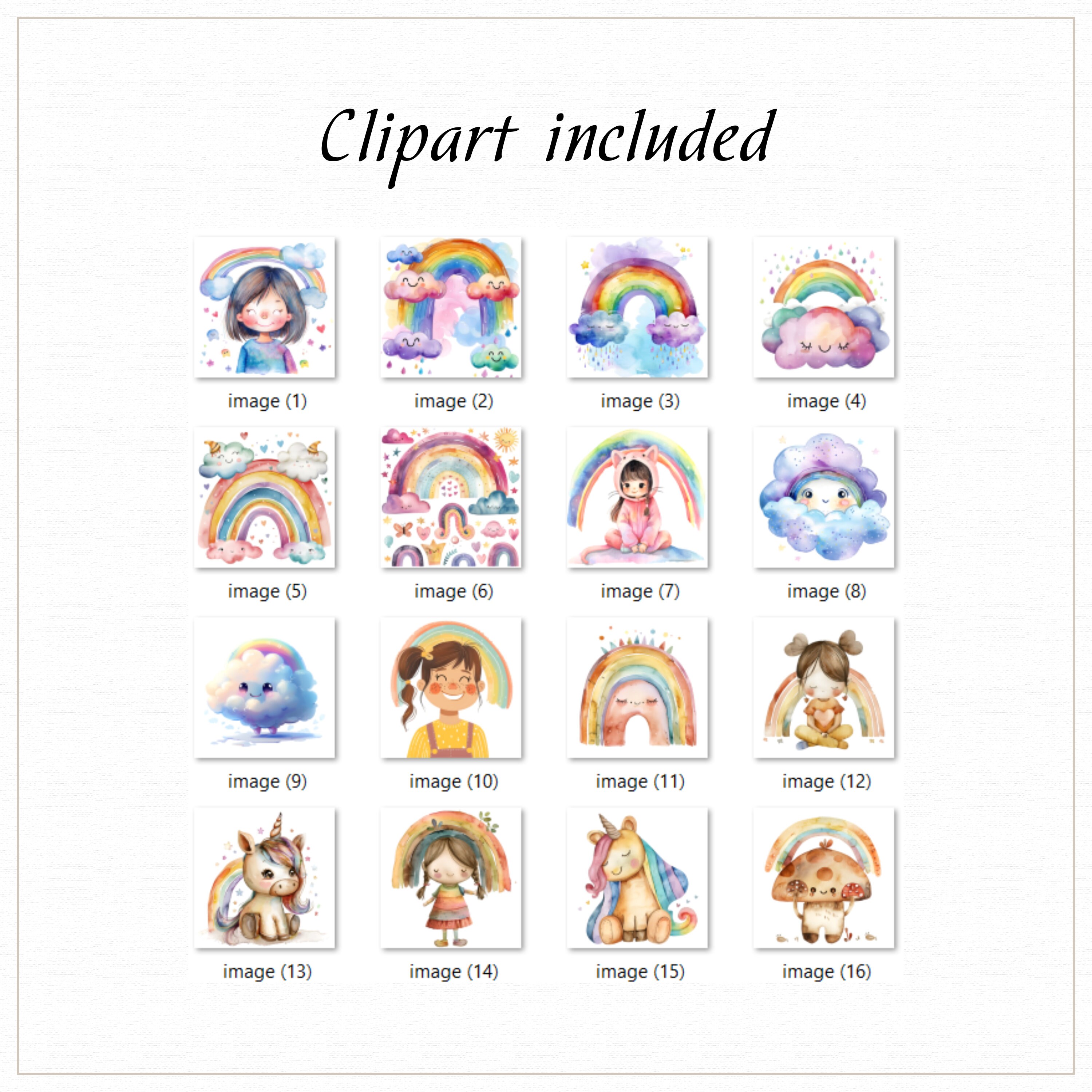 Kawaii Rainbow Clipart, Kawaii Weather, Cute Sun Clipart, Cloud Png ...