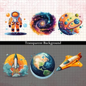 Cosmic Galaxy Clipart, Watercolor, Space Clipart, Galaxy, Universe, Png ...