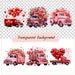 Valentine Truck Clipart, Romantic Png, Valentines Day Png, Celebration ...