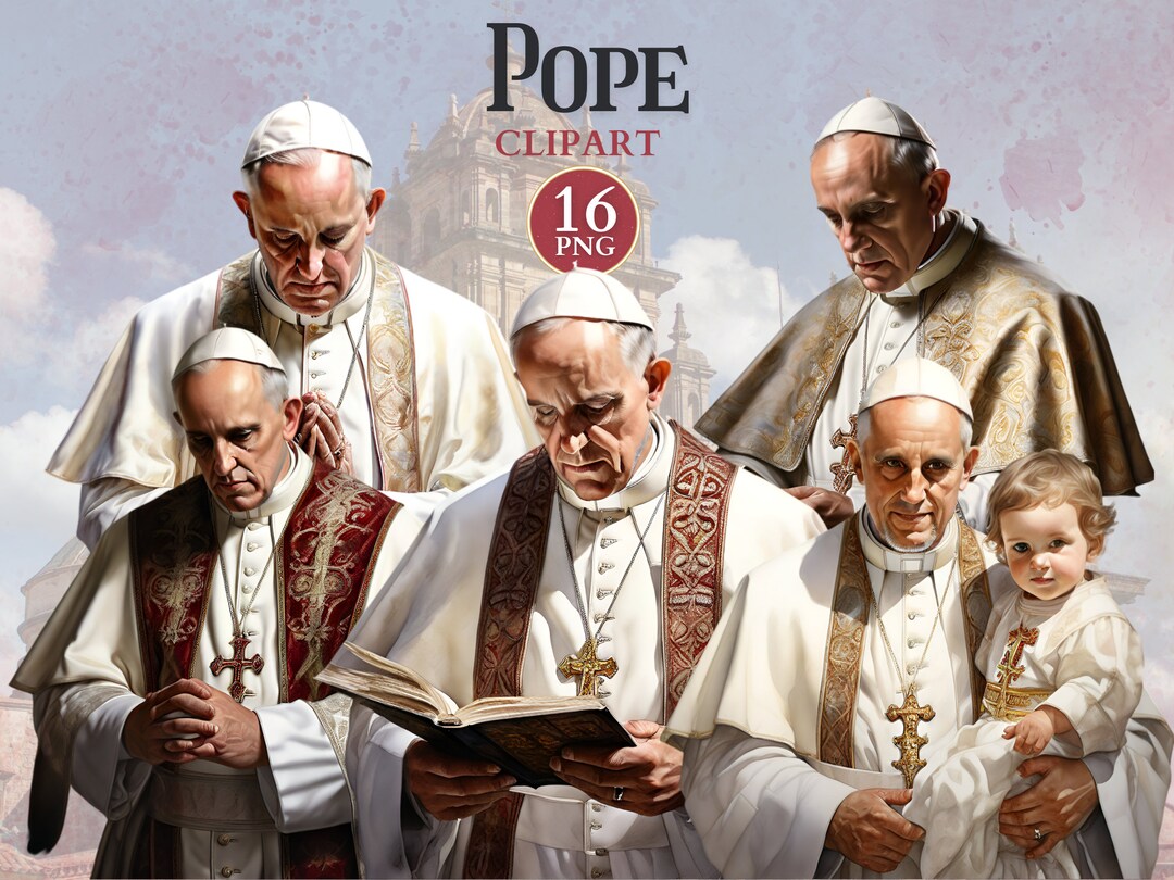 Pope Clipart, Holy Bible, Catholic Saints Clipart, Christian Icon, Holy ...