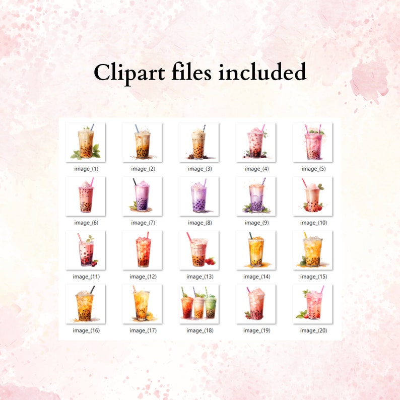 Watercolor Bubble Tea Clipart, Watercolor Boba Tea Png, Summer Clipart ...