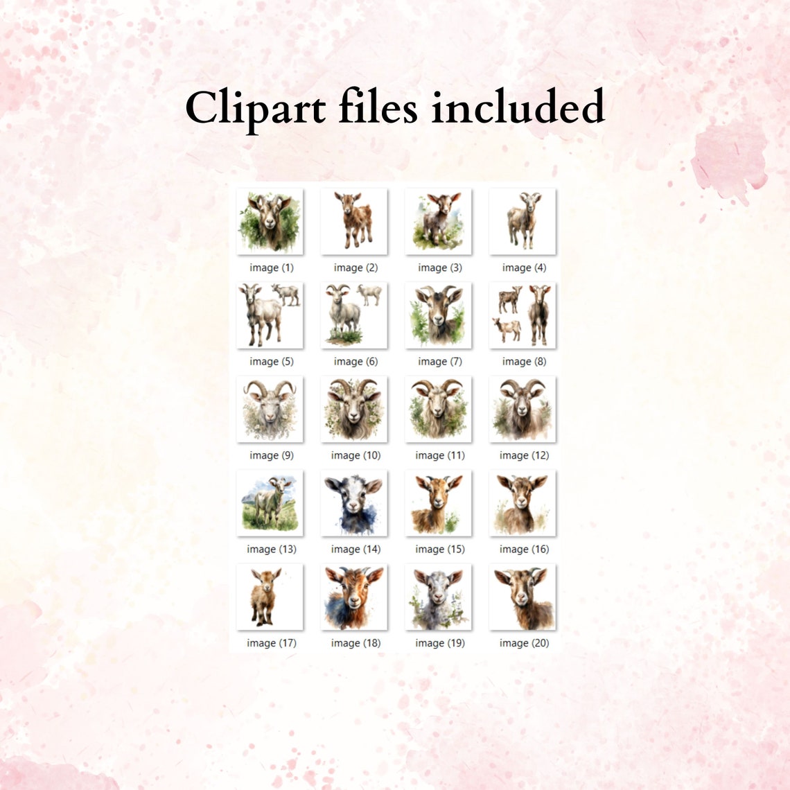 Goat Clipart, Watercolor, Goat Png, Goat Vector, Farm Animal Clipart ...