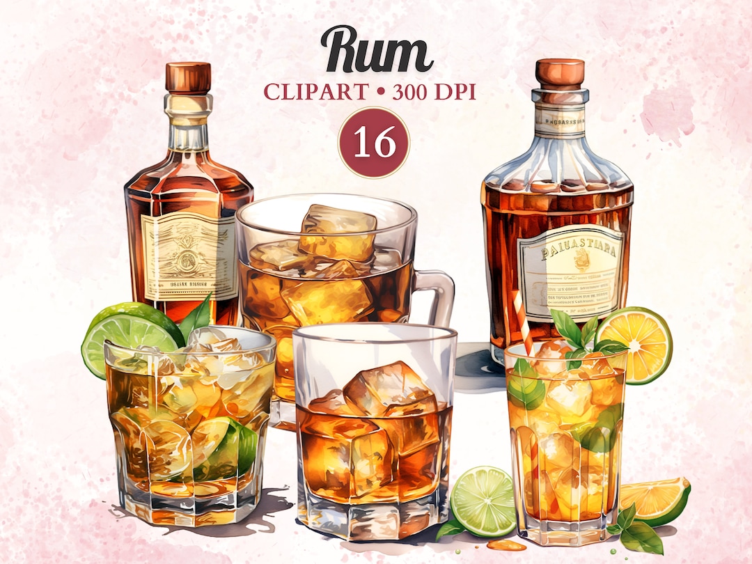 Rum Clipart, Rum Png, Rum Glass, Cocktail Clipart, Cocktail Png ...