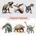 Dinosaur Clipart Bundle, Dinosaur Png, Dino Png, Dinosaur Silhouette ...