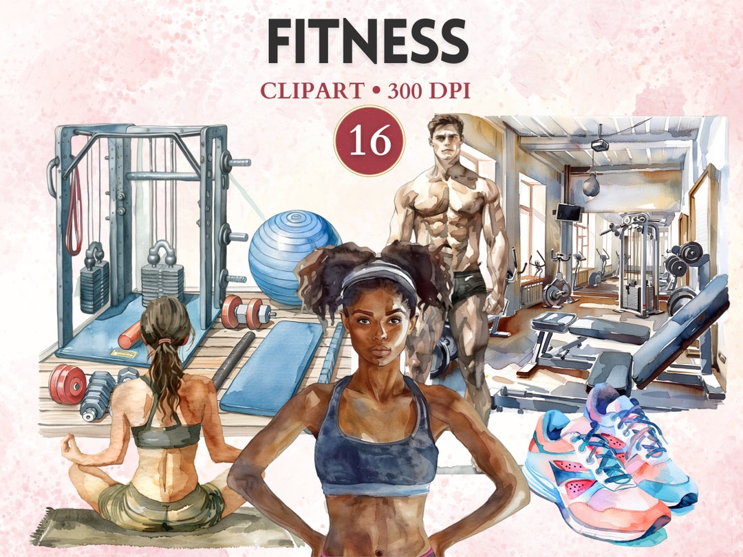 Fitness Clipart, Gym Png, Fitness Graphics, Workout Png, Exercise Png ...