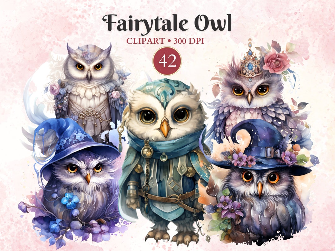 Fairytale Owl Clipart, Celestial Owl, Woodland Creature, Pagan Png ...
