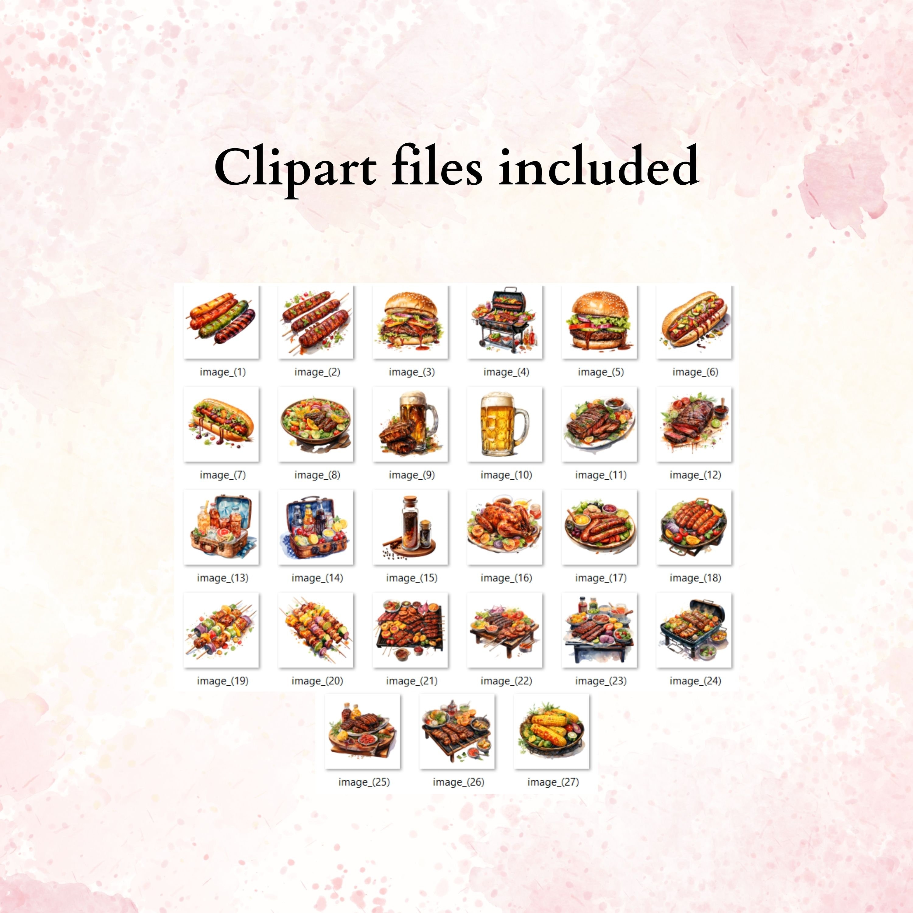 BBQ Clipart Barbecue Clipart Collection Picnic Clipart Bbq - Etsy