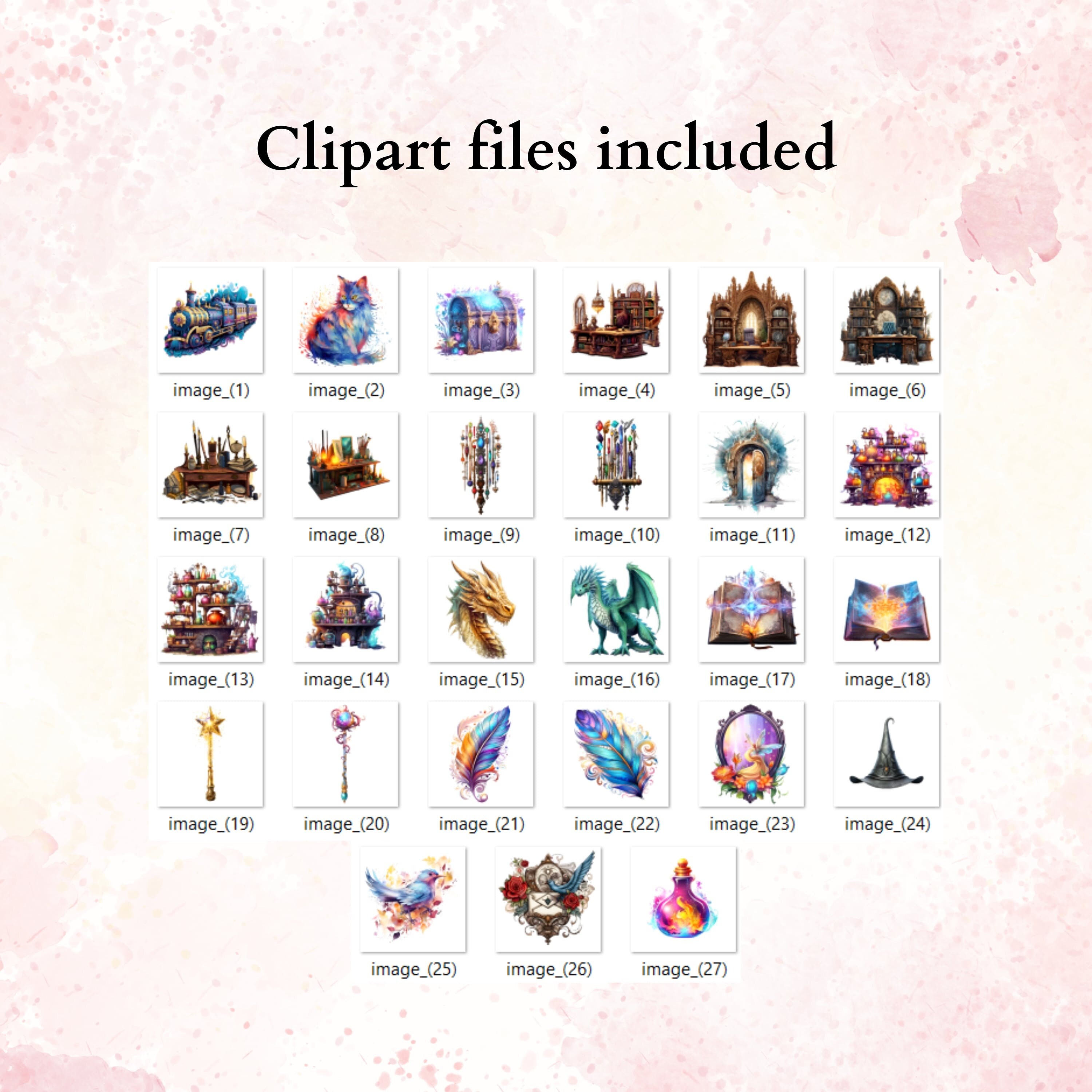 Magic School Bundle Clipart Wizard Clipart Magic Clip Art - Etsy