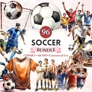 Soccer Clipart Bundle, Soccer Png, Football Clipart, Football Vector ...