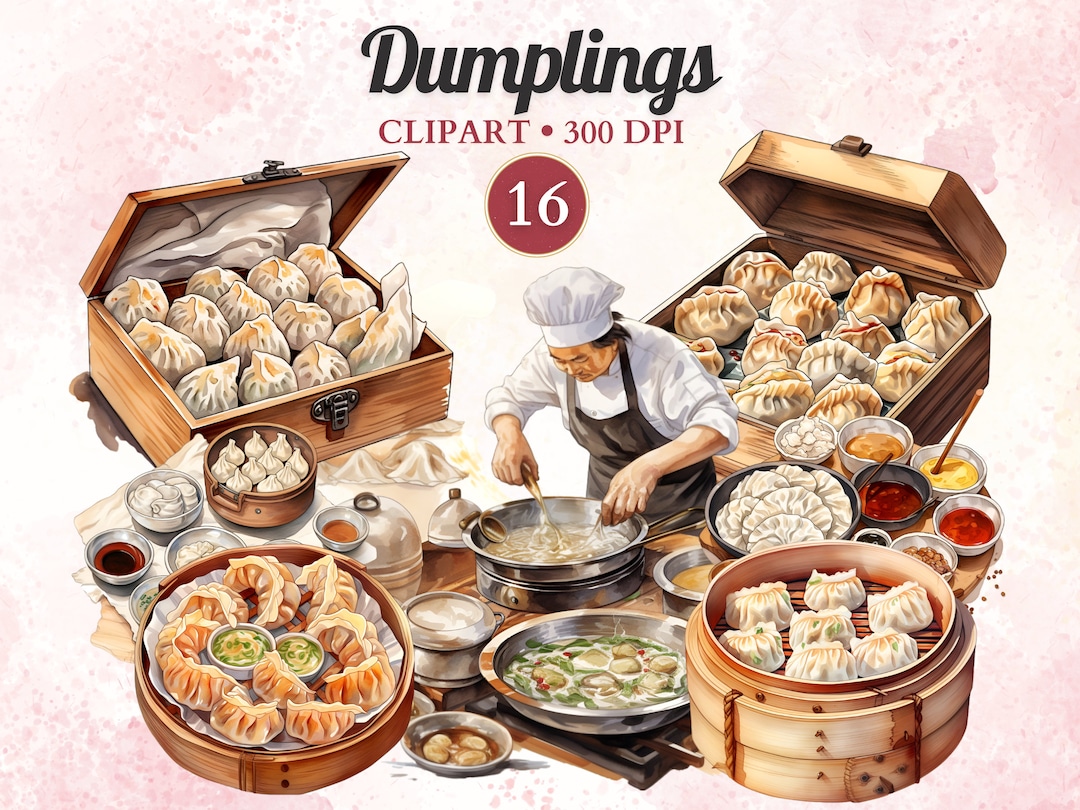 Dumplings Clipart, Chinese Food, China Clipart, Asian Cuisine, Asian ...