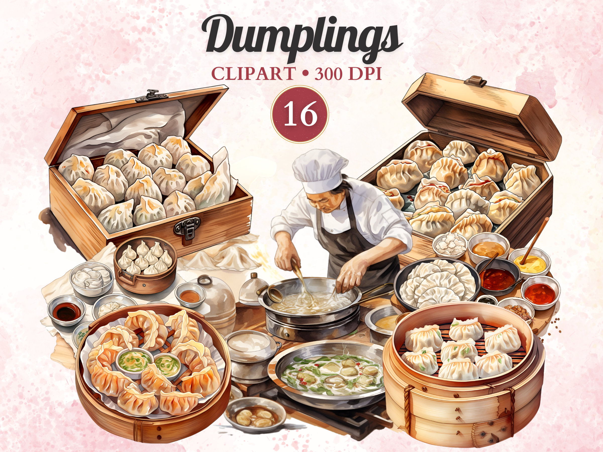 Dumplings Clipart Chinese Food China Clipart Asian Cuisine - Etsy