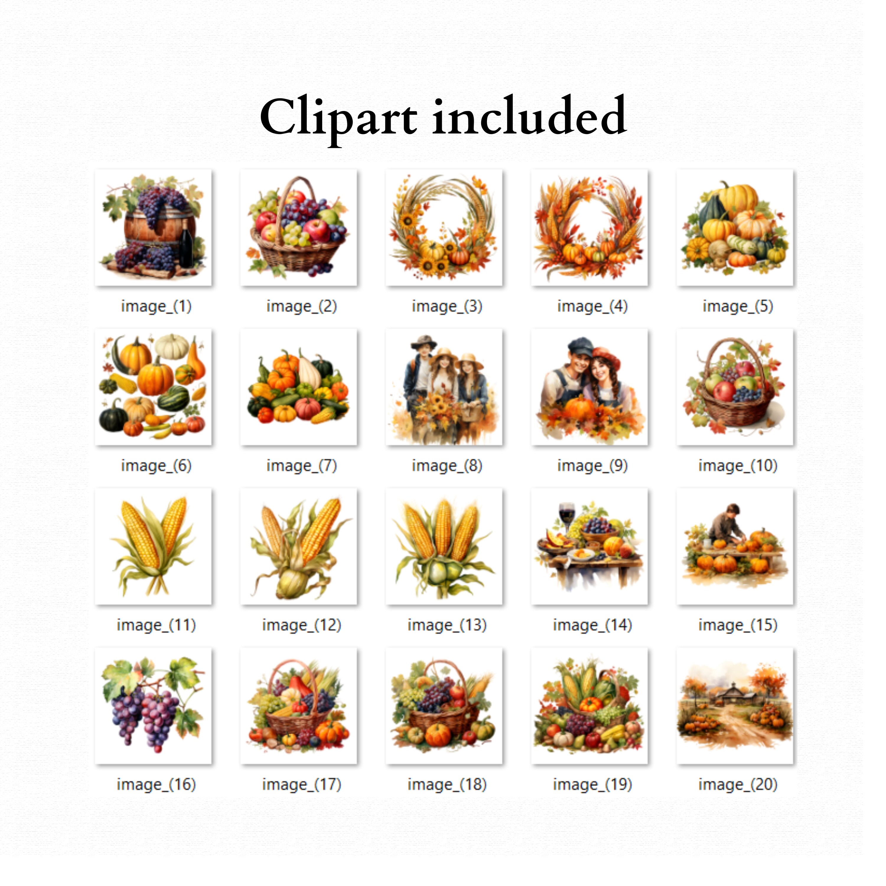 Harvest Clipart, Pumpkin Spice Food, Horn of Plenty, Cheetah Pumpkin ...