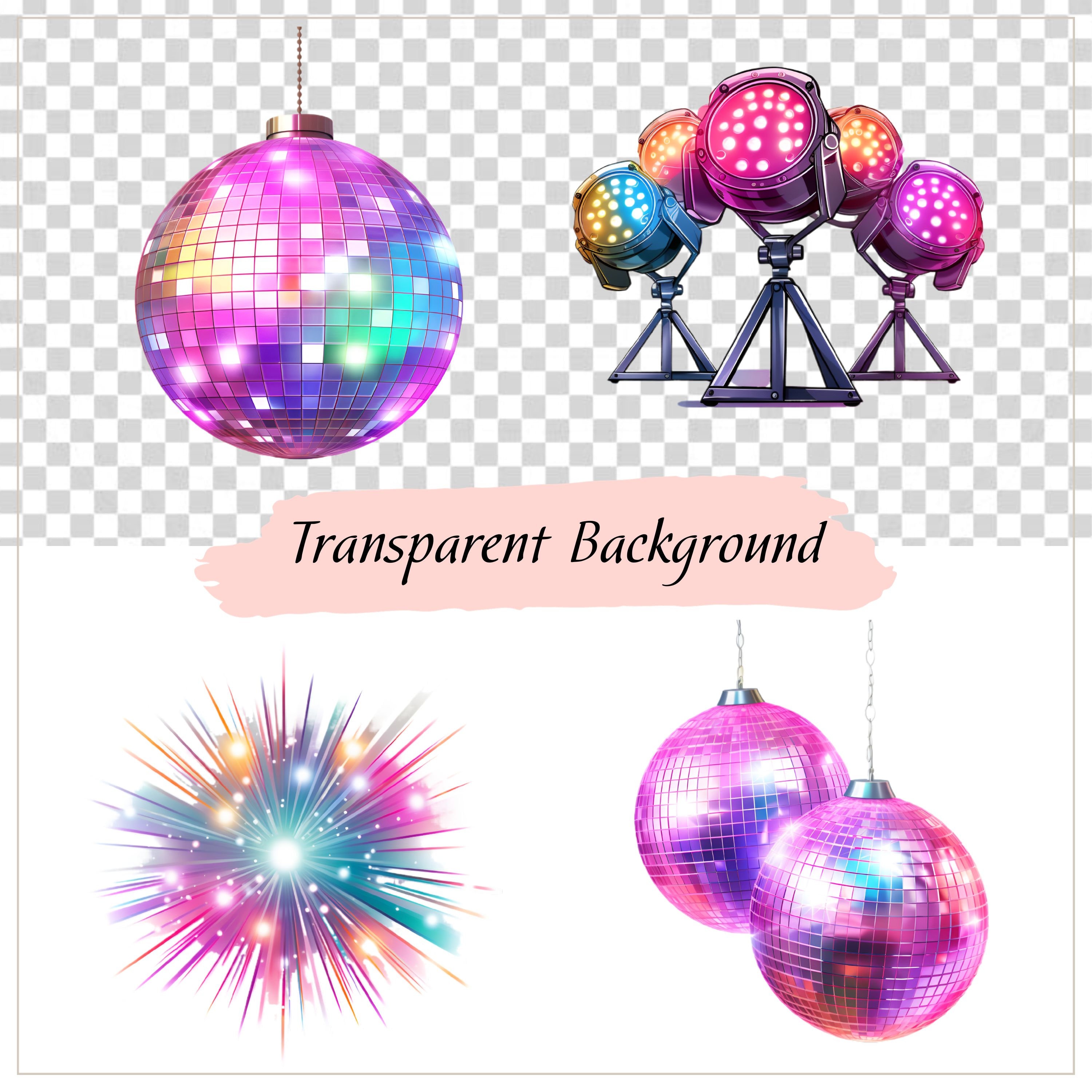 Disco Lights Clipart, Disco Light Png, Disco Clipart, Disco Ball, Music ...