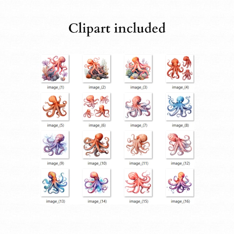 Octopus Clipart, Octopus Png, Fish Clipart, Fish Silhouette, Fish ...