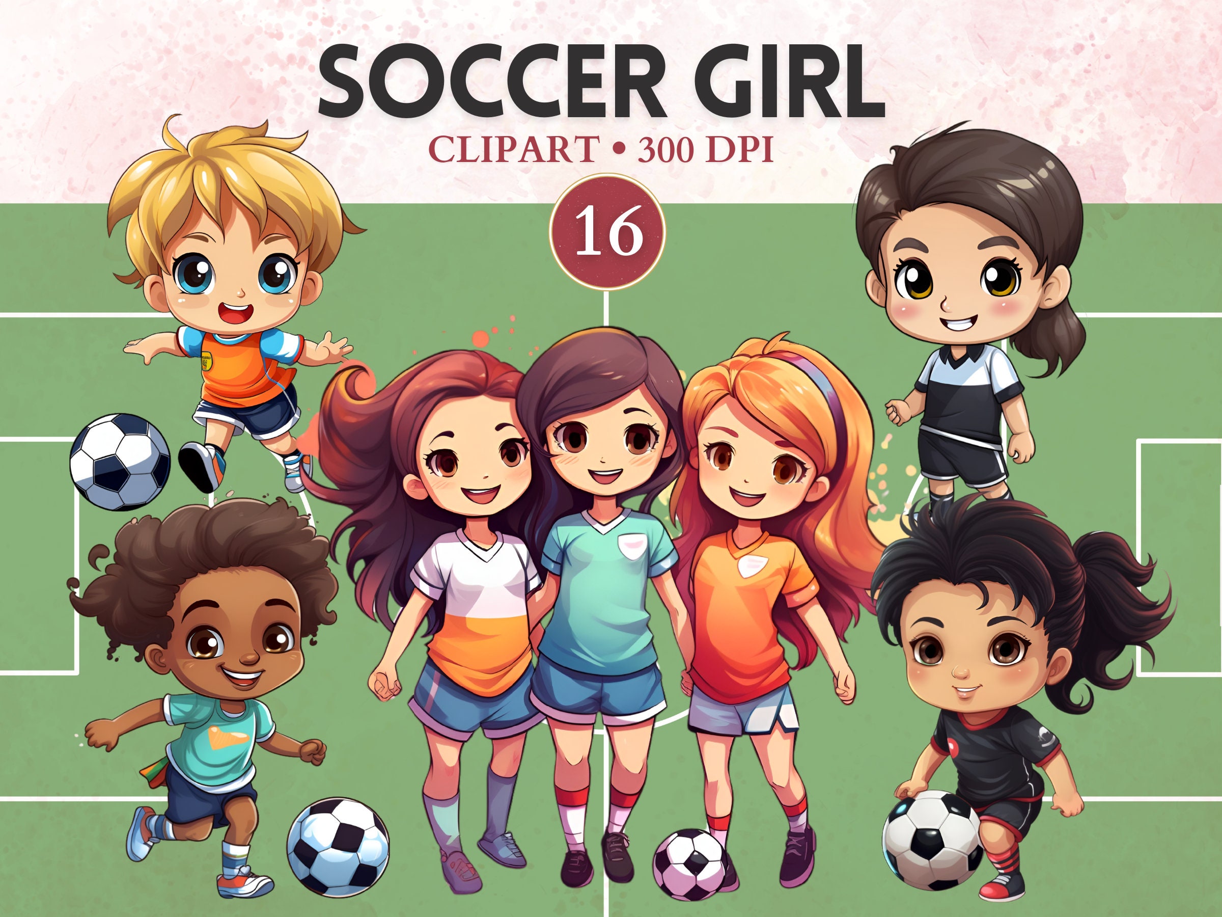 Soccer Girl Clipart, Soccer Png, Cute Girl, Babygirl, Football Png ...