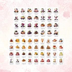 Watercolor Dessert Clipart Bundle, Sweet Treats Watercolor Clipart ...