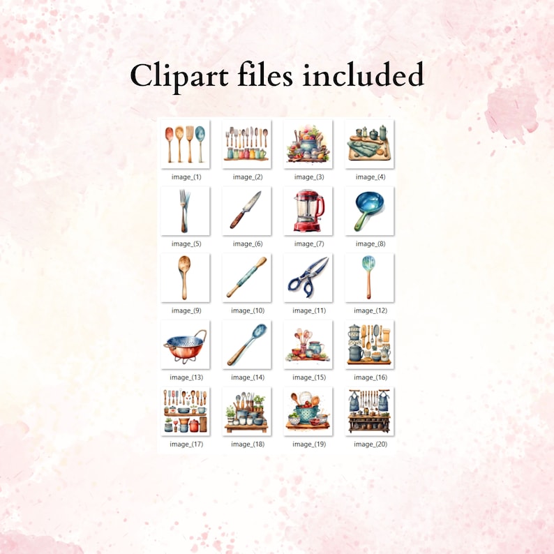 Chef Tools Clipart, Cooking Tools Clipart, Kitchen Utensils, Cook ...