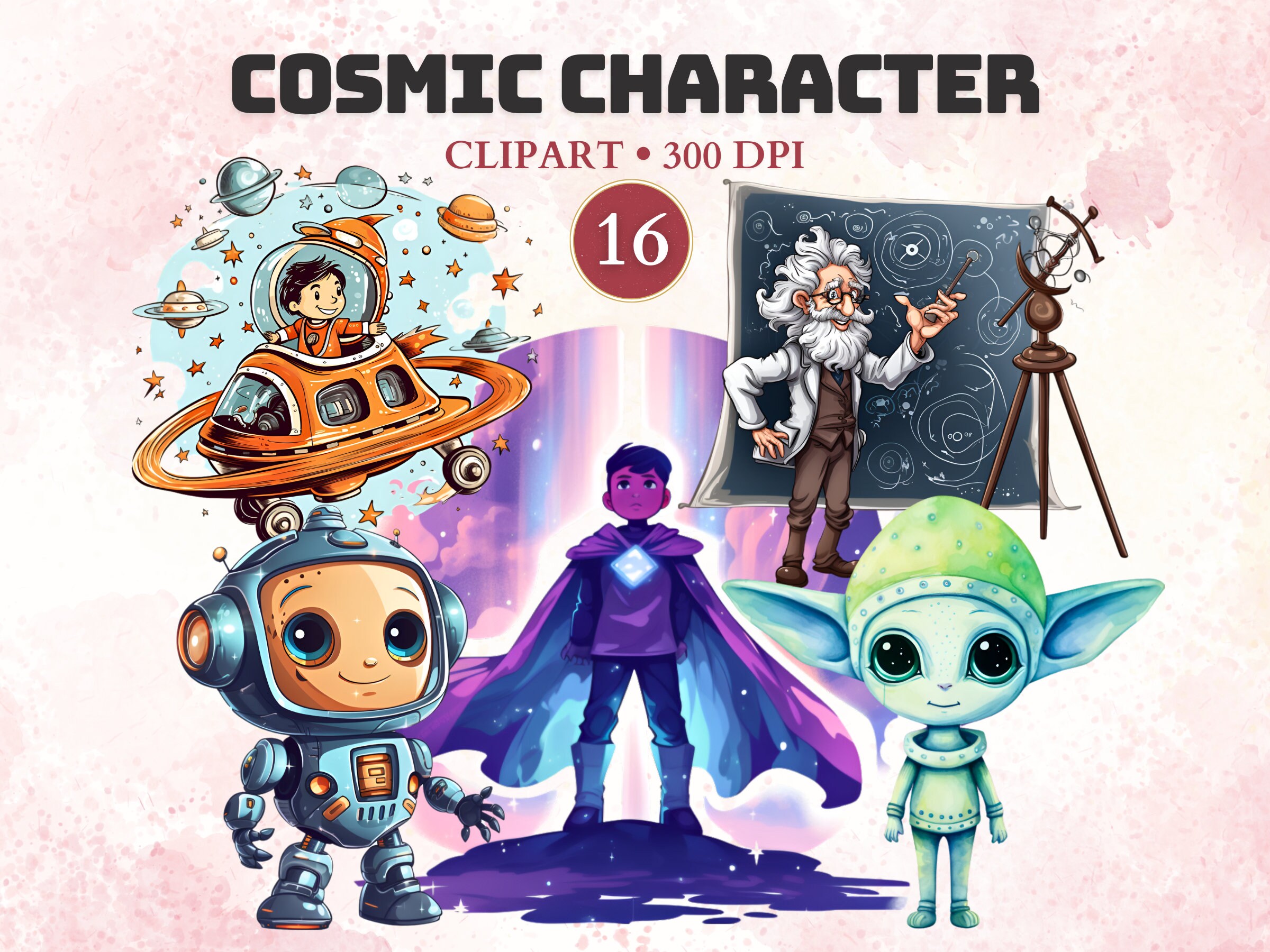 Cosmic Character Clipart, Space Clipart, Sci-fi, Galaxy, Universe, Png ...