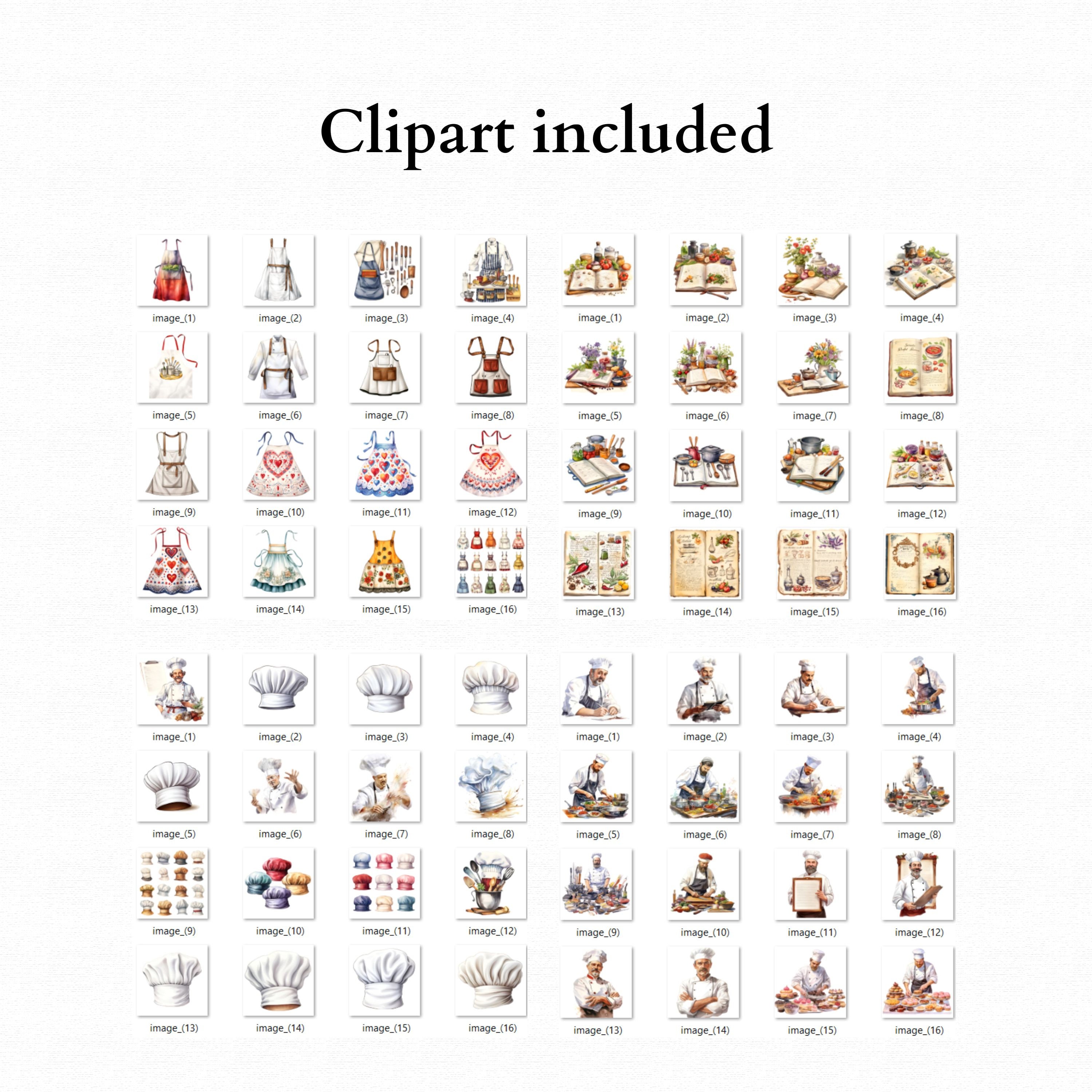 Cooking Clipart Bundle, Cooking Png, Cooking Vector, Chef Clipart ...