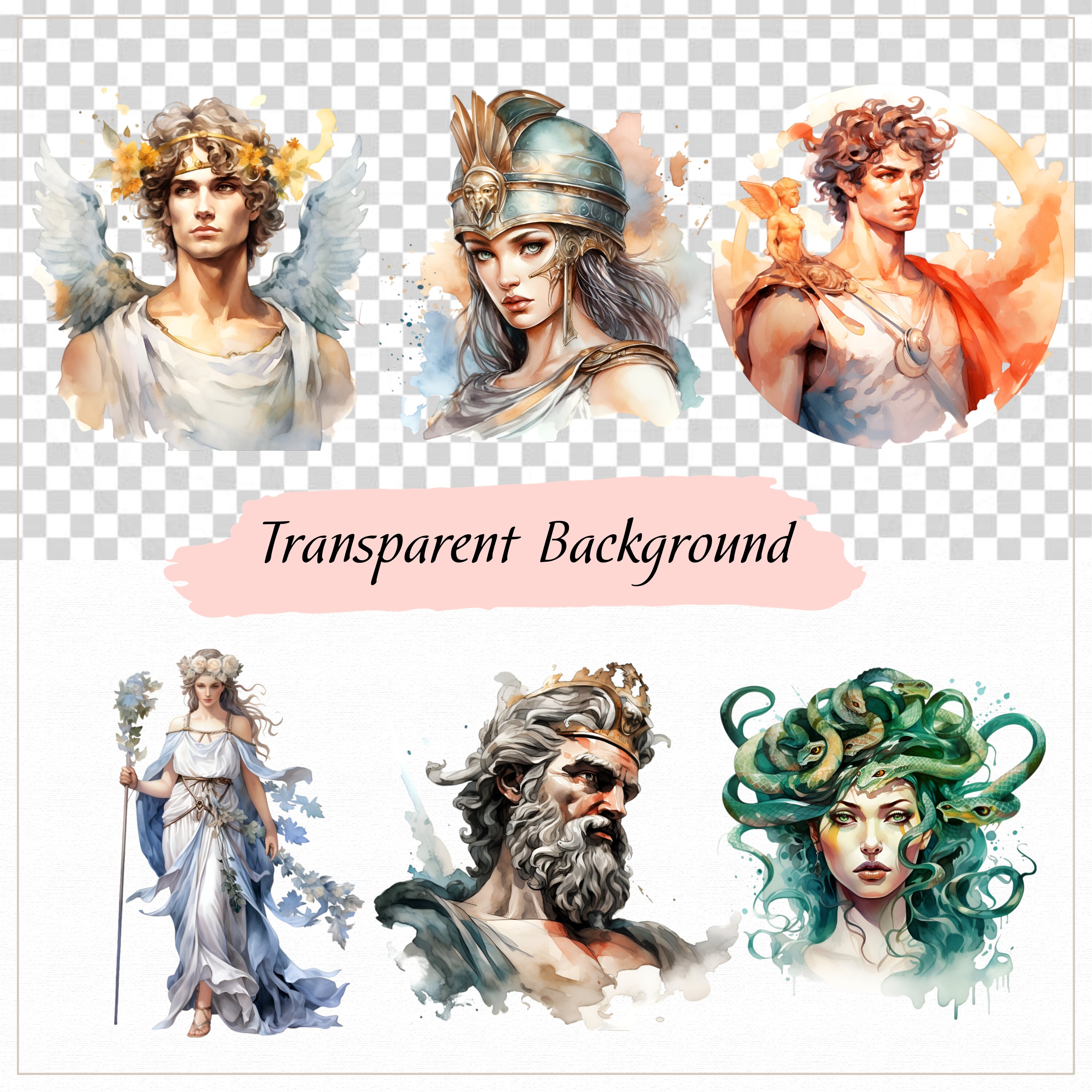 Greek Mythology Clipart Bundle, Divine Feminine Energy, Mythology ...