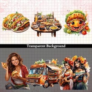 Taco Tuesday Clipart, Taco Clipart, Mexican Food, Mexican Fiesta, Cinco ...