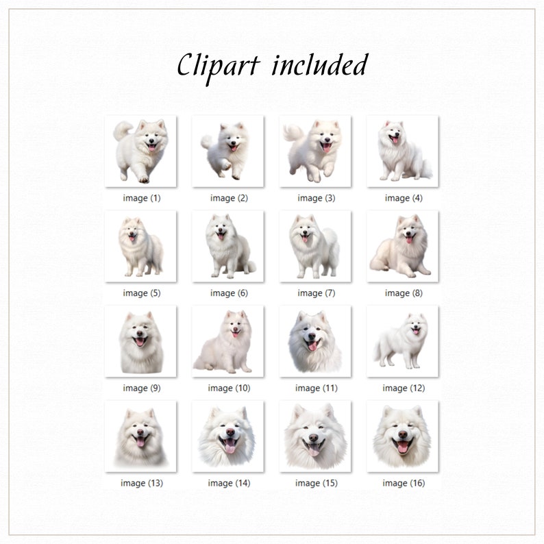 Samoyed Clipart, Samoyed Png, Dog Silhouette Clip Art, Pet Graphics ...