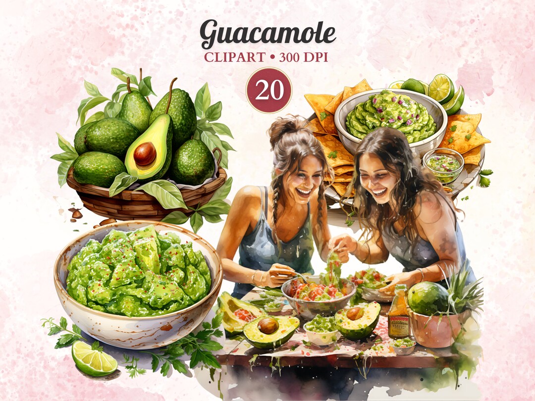 Guacamole Clipart, Guac, Holy Guacamole, Mexican Food, Nacho Clipart ...