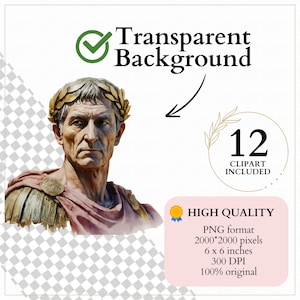 Roman Emperor Clipart, Julius Caesar, Ancient Rome Clipart, Italy ...