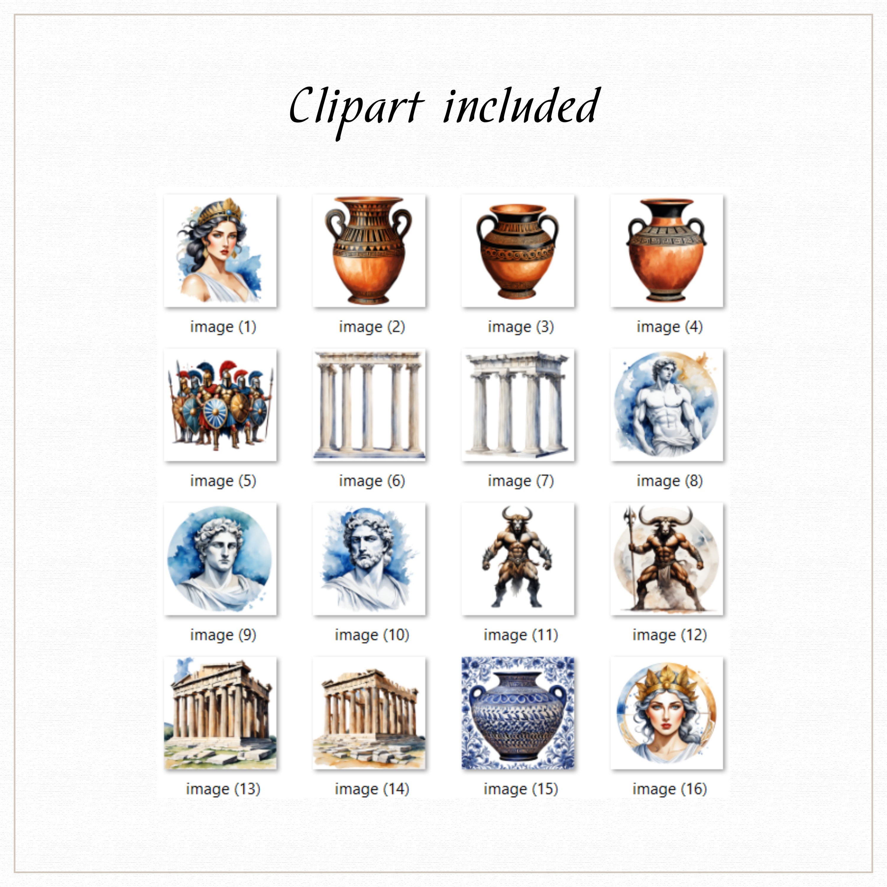 Ancient Greek Clipart, Mythical Creature, Goddess Clipart, Animated ...