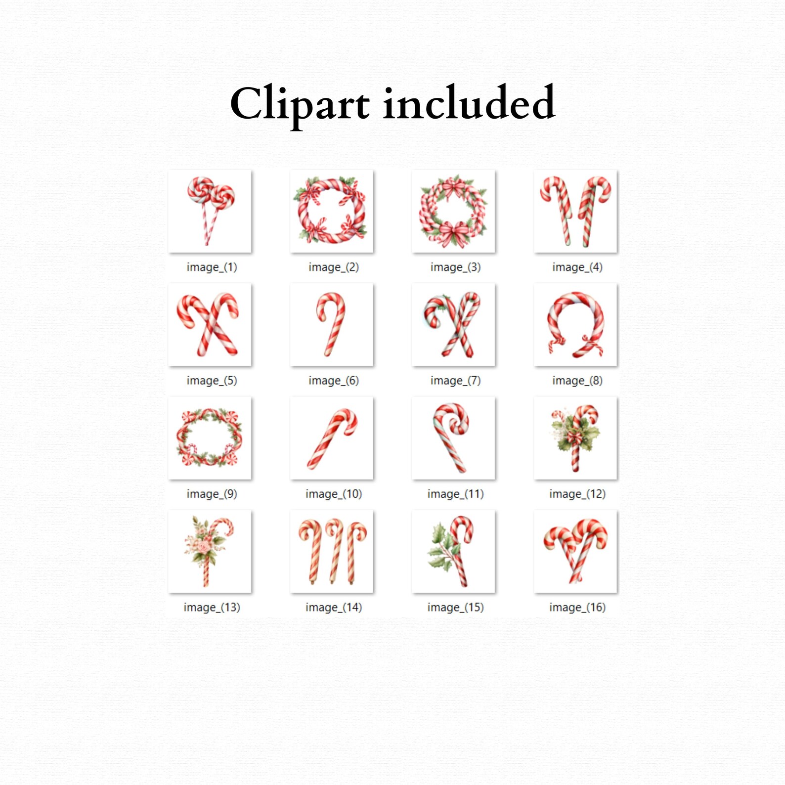 Candy Cane Clipart, Watercolor, Christmas Sweet, Candy Cane Png ...