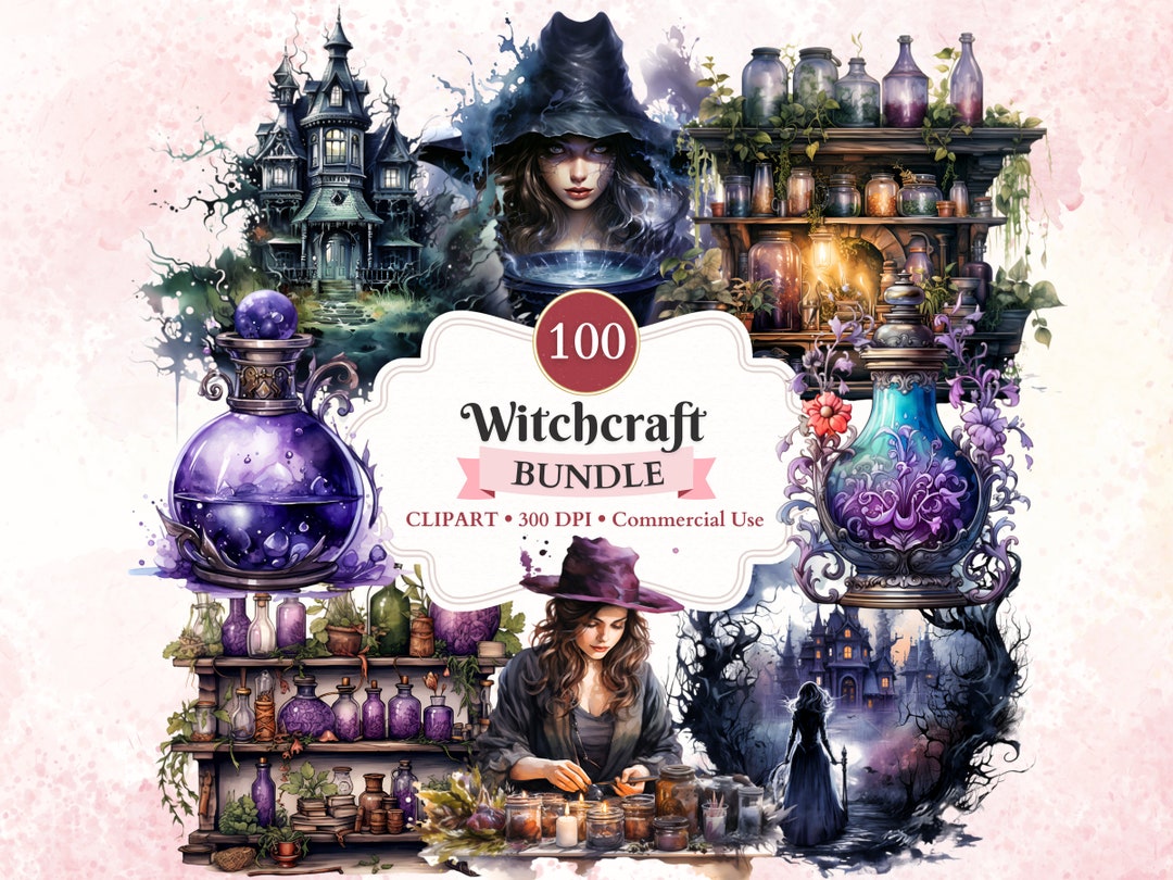 Witchcraft Clipart, Bundle, Witch Png, Witches, Apothecary, Sorcery ...