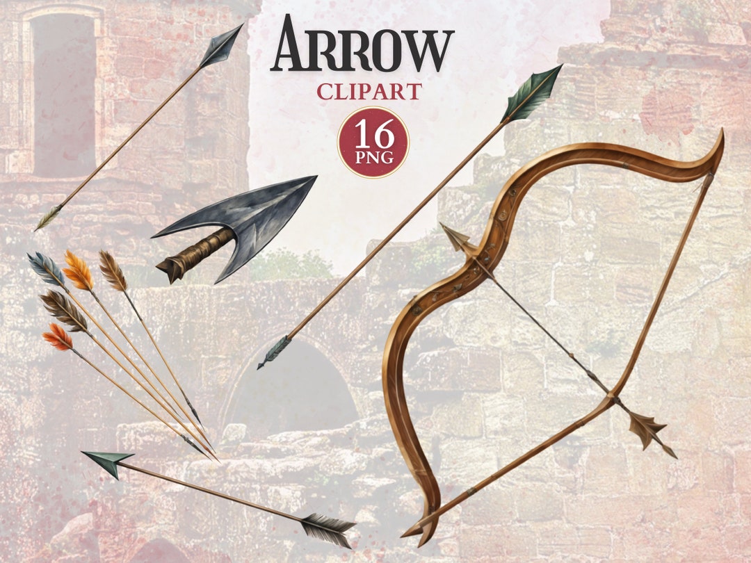 Arrow Clipart, Arrow Png, Medieval Archer, Archery Clipart, Medieval ...