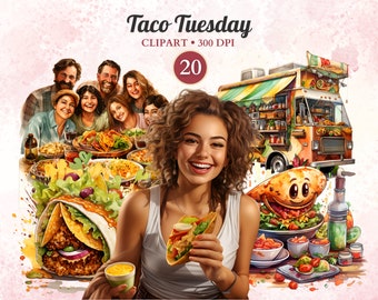 Fiesta Clipart Set Cinco De Mayo Clipart Taco Clipart Fiesta Birthday ...