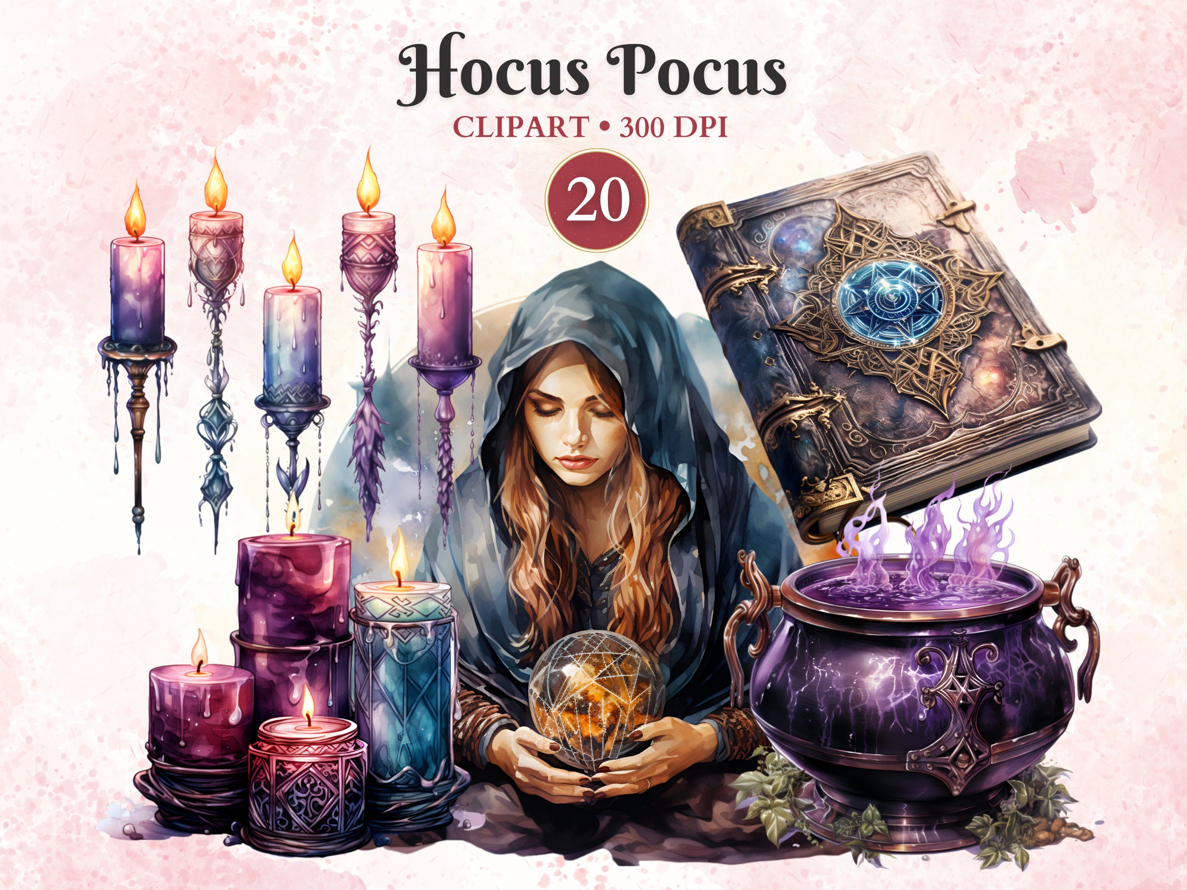 Hocus Pocus Clipart, Bunch of Hocus Pocus, Esoteric Clipart, Halloween ...