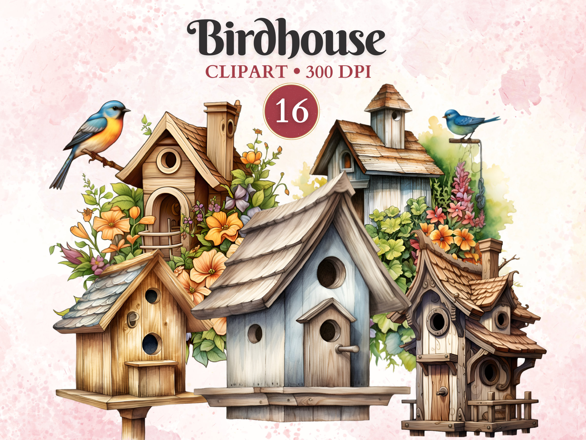 Birdhouse Clipart, Birdhouse Png, Bird Nesting, Bird Clipart, Garden ...